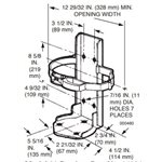 ANSUL 14091 MODEL 10, RED LINE 20LB FIRE EXTINGUISHER VEHICLE BRACKE