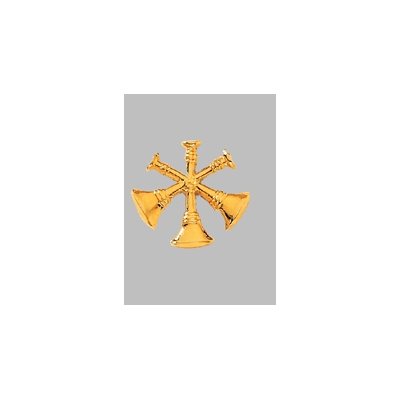 Insignia, 3 Bugle Cutout Gold